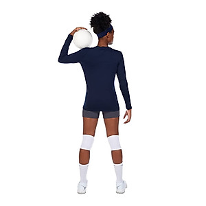 Mizuno womens Long Sleeve Attack Tee Shirt, Navy, X-Small