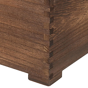 Kichvoe Wooden Rice Containers: 5KG Rice Storage Dispenser with Sliding Lid Reusable Food Bucket Cereal Container Flour Storage Bin Container for Rice, Cereal, Flour, Dry Food Coffee-11.40X9.43X8.06in