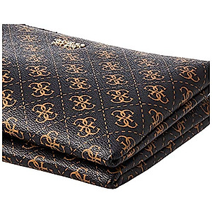 GUESS womens Naya Double Zip Crossbody, Brown, One Size US