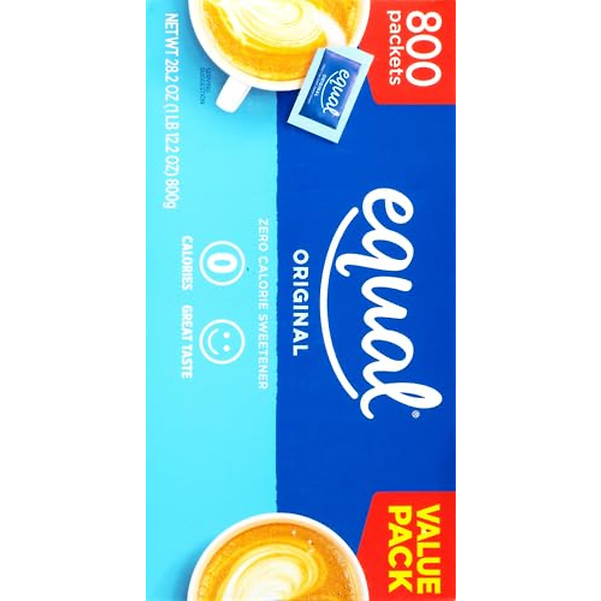 EQUAL 0 Calorie Sweetener, Sugar Substitute, Zero Calorie Sugar Alternative Sweetener Packets, Sugar Alternative, 800 Count