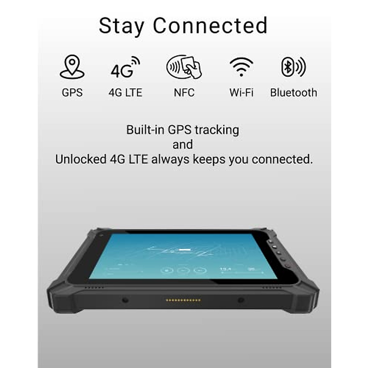 Minno Intrepid Rugged Windows Tablet with 2D Scanner (8 Inch)