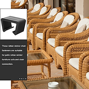 GANAZONO 12Pcs Sofa Card Slot Garden Furniture Clips sectional Sofa Fasteners Wicker Chair Fasteners Chair Couch Clip Rattan Furniture Clamps Sofa Clamps Rattan Sofa pp Rattan Chair Module
