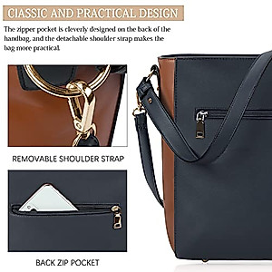 Handbags for Women Vegan Leather Purses and Handbags Ladies Tote Shoulder Bag Large Hobo Bags for School Work Travel