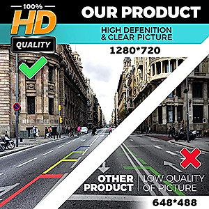 HD 1280x720p Reversing Camera Integrated in Number Plate Light License Rear View Backup Camera Waterproof Night Vision for Toyota Land Cruiser/Prado LC 90 120 150 / Prado/FJ Cruiser