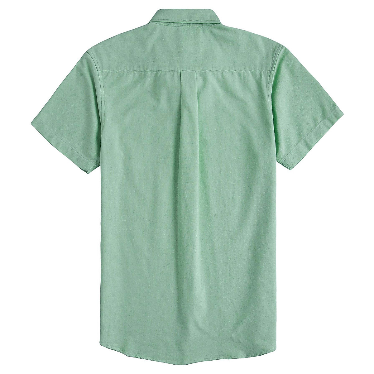 MUSE FATH Men's Button Down Dress Shirt-Casual Short Sleeve Shirt-Party Dress Shirt with Chest Pocket-Light Green-XL