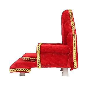 NAVRANG Wooden Laddu Gopal's Meenakari Singhasan for Mandir/God Idols/Pooja Chowki/Kanhaji Sinhasan Red Colour