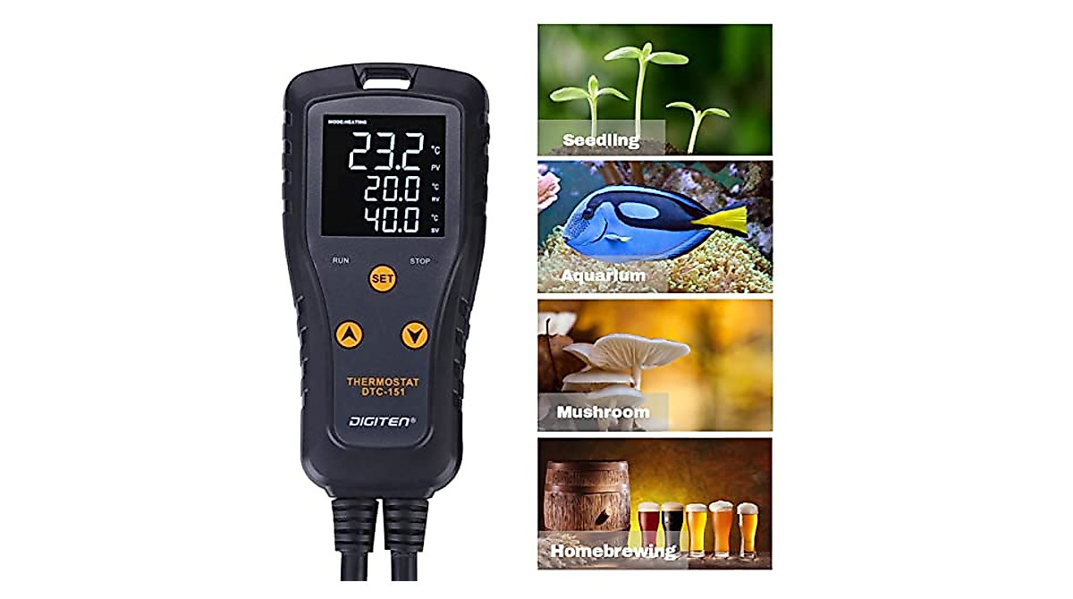 DIGITEN Digital Temperature Controller for Reptiles & Greenhouses