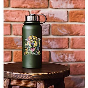 Enjoy It Dean Russo Golden Retriever Car Stickers, Outdoor Rated Vinyl Sticker Decals for Windows, Bumpers, Laptops or Crafts - 2 Pieces