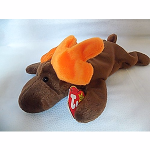 TY Beanie Babies 8`` Moose CHOCOLATE 5th Gen New w/ Tag ,#G14E6GE4R-GE 4-TEW6W228896