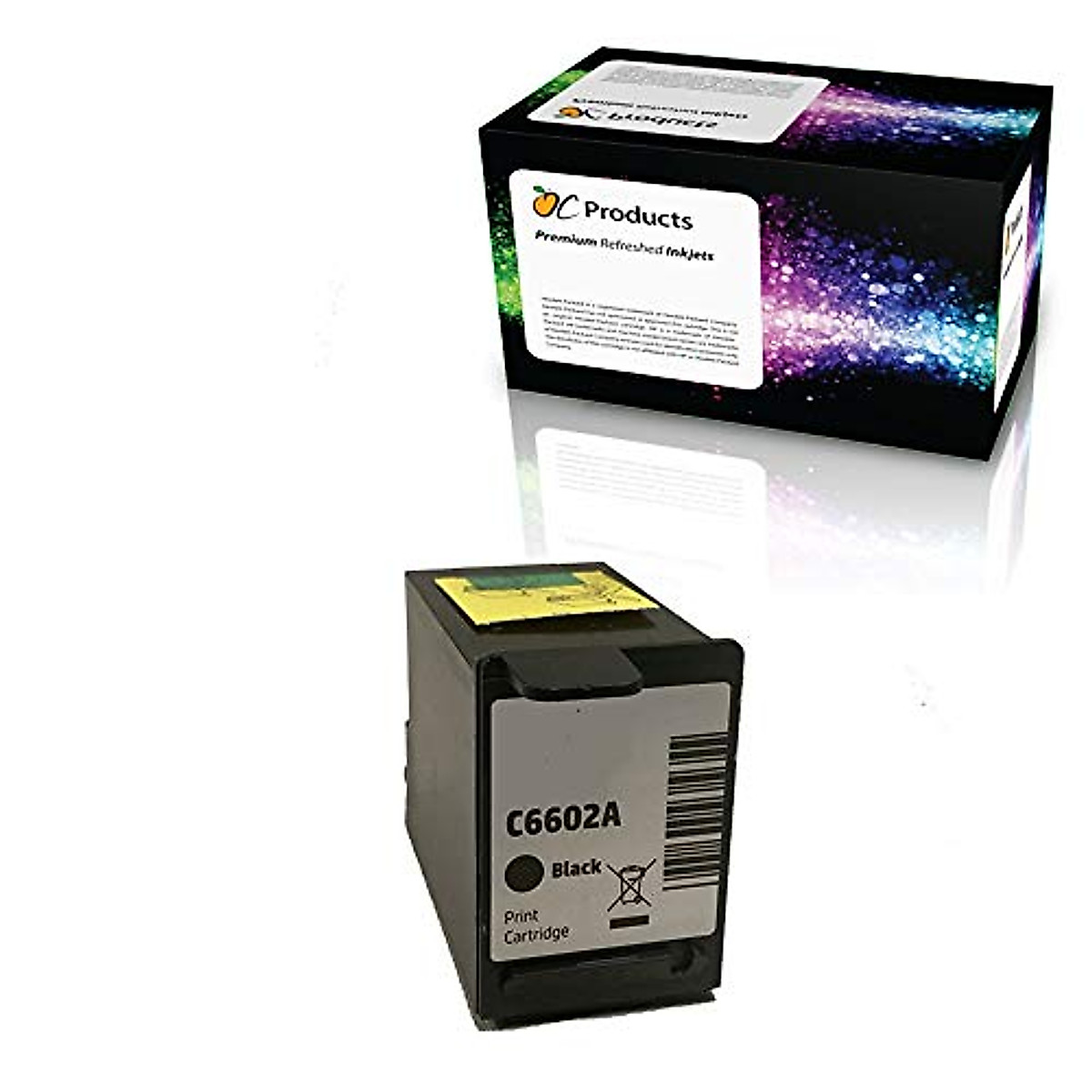 OCProducts Remanufactured Ink Cartridge HP C6602A Black Ink Cartridge for Addmaster IJ 6080 6160 7100 Ithaca BankJet 2500 Ithaca KitchenJet 1000 Ithaca POSJet 1000 1500 Digital Check TS500