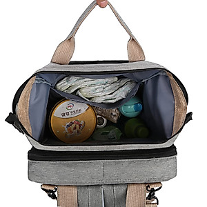 Jesonten Diaper Bag Backpack Portable Foldable Crib Mommy Bag, Multi-purpose High-capacity Mother and Baby Bag (black)