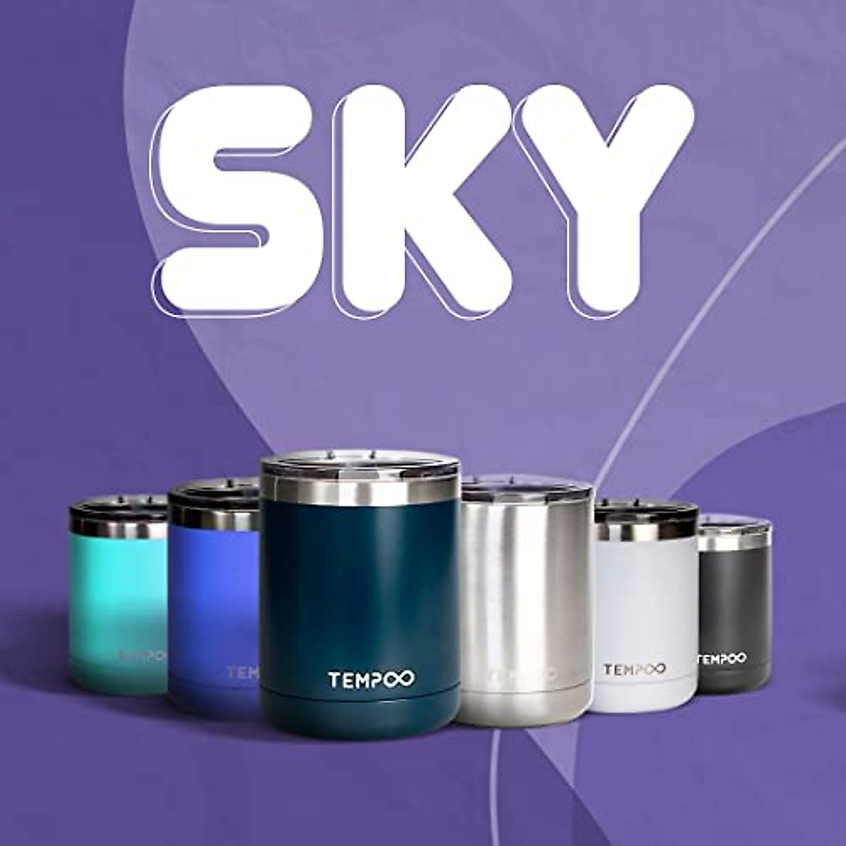 TEMPO COFFEE MUG, VACUUM INSULATED STAINLESS STEEL REUSABLE COFFEE CUP, DOUBLE WALL, COFFEE TRAVEL MUG, LEAKPROOFF LID, REUSABLE TUMBLER CUPS KEEP HOT COLD ICE (matte very peri)