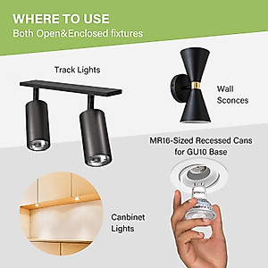 Sigalux GU10 LED Light Bulbs, Dimmable 5000K Daylight White Natural Light, 4.5W 450LM, MR16 LED Bulb Equivalent 50W Halogen Replacement, 35 Degree Spot for Track Light Bulb, Pack of 8