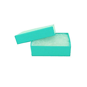 TheDisplayGuys - 100-Pack #21 Cotton Filled Cardboard Paper Jewelry Box Gift Case - Teal Green (2 5/8" x 1 5/8" x 1")