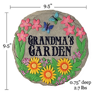 Spoontiques - Garden Décor - Grandma’s Garden Stepping Stone - Decorative Stone for Garden