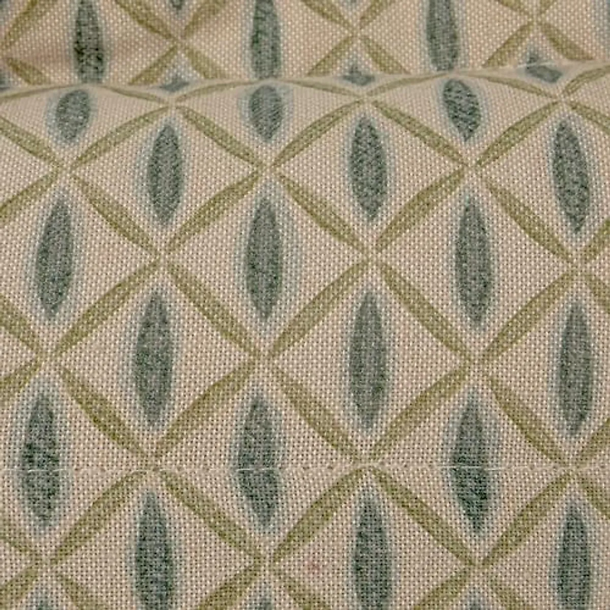 Creative Co-Op 14 Inches Cotton Chambray Printed Lumbar Bird, Embroidery, Patterned Back and Scalloped Edge, Multicolored Pillow, Natural