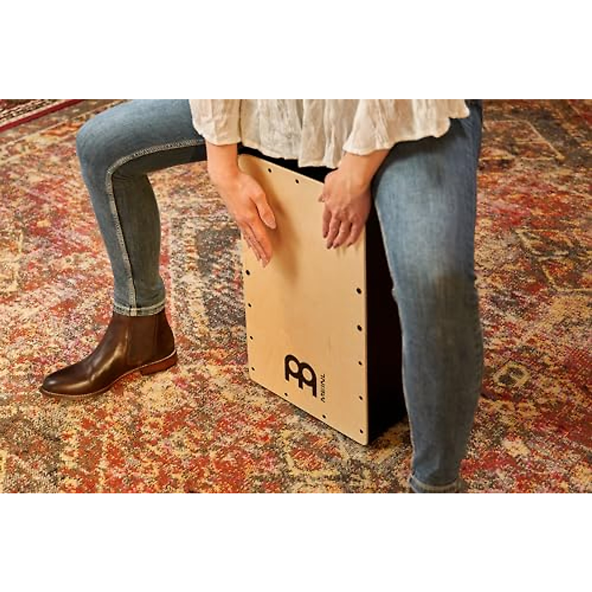 Meinl Pickup Cajon Box Drum with Internal Snares - MADE IN EUROPE - Baltic Birch Wood, Snarecraft Series, 2-YEAR WARRANTY (PSC100B)