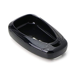 iJDMTOY Glossy Metallic Black Exact Fit Key Fob Shell Cover Compatible With 2016-up Chevrolet Camaro Cruze Spark Volt, 2017-up Malibu Bolt Sonic Trax, etc