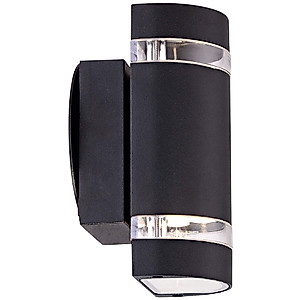 Wynnsboro Modern Outdoor Wall Light Fixture LED Black Aluminum 7 3/4" Tempered Clear Glass Up Down for Exterior House Porch Patio Outside Deck Garage Yard Front Door Garden Home - Possini Euro Design