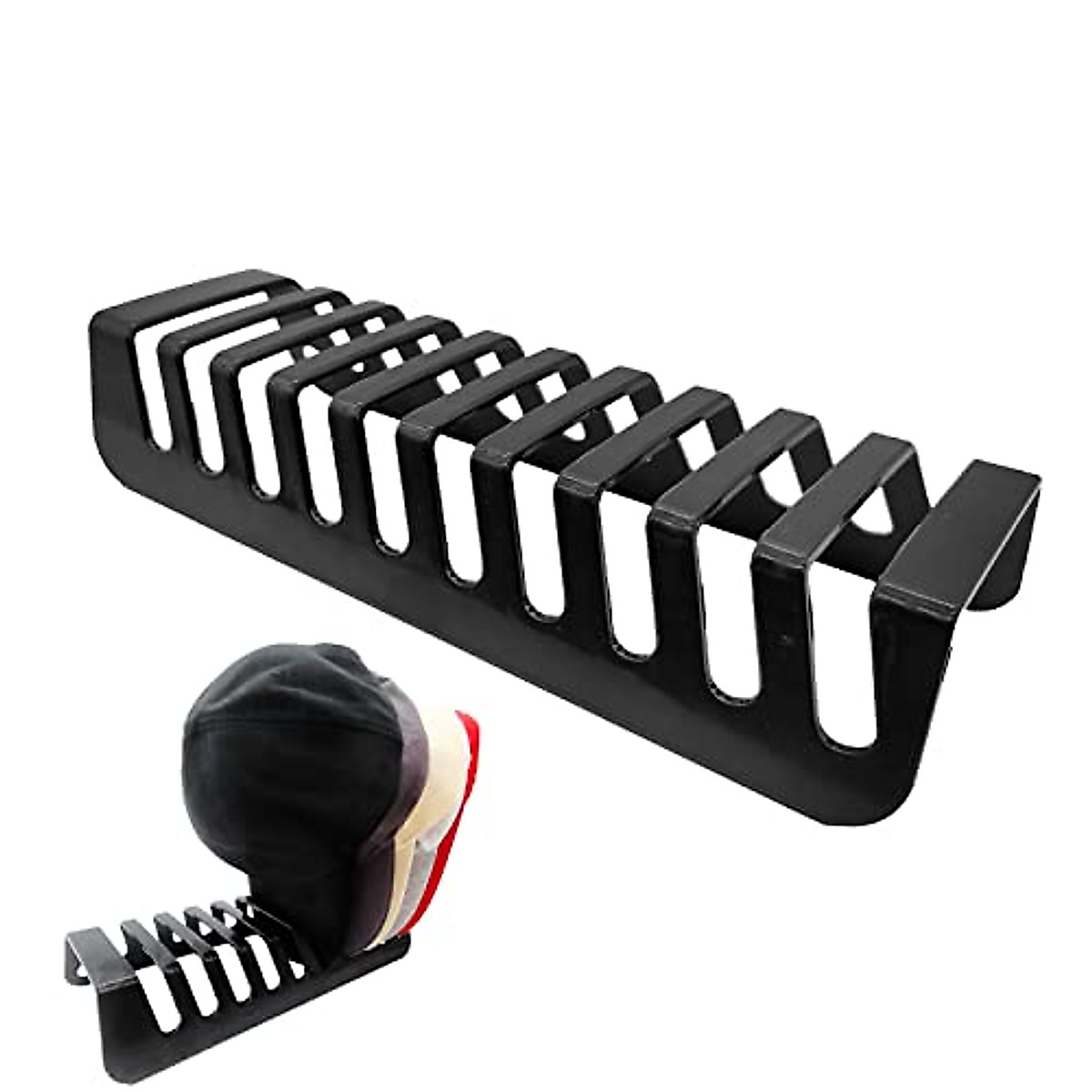 ishenkea Baseball Cap Organizer，Cap Organizer For Baseball Caps,Cap Organizer That Can Store 10 Baseball Caps ，No Install Required Ball Cap Organizer