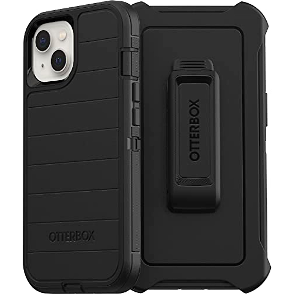 OtterBox Defender Series Screenless Edition Case for iPhone 13 (Only) - Holster Clip Included - Microbial Defense Protection - Non-Retail Packaging - Black