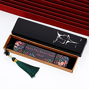 VANLOVEMAC Graduation Gifts for Her 2023 Enjoy The Next Chapter Bookmarks Retirement Gifts for Women Inspirational High School College Friends Teacher Book Lover Female Leaving Gift for Coworkers