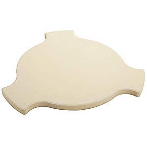 Unicook Smoking Stone Heat Deflector for Akorn Kamado, Large Big Green Egg, Heavy Duty Ceramic Smokin' Pizza Stone 17 Inch, Heat Diffuser Plate, Compatible for Char-Griller 6201