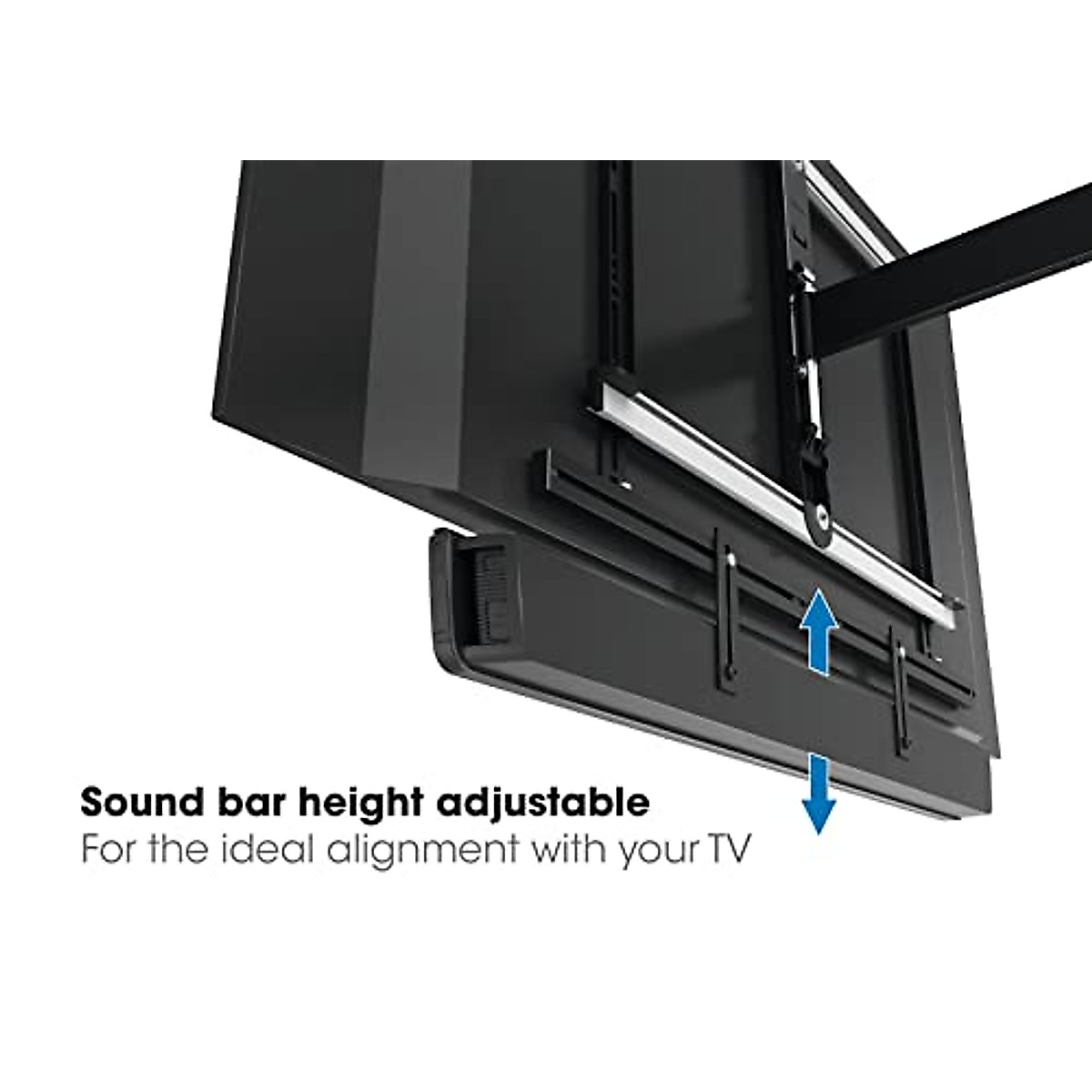 Vogel's SOUND 3550 soundbar mount | Also fits Bose Soundbar 500/700 | Sonos Arc/Beam/Playbar | Samsung | Sony | LG and JBL | mount for VESA 100 to 600 | Black | Max. 14.3 lbs (6,5 kg)