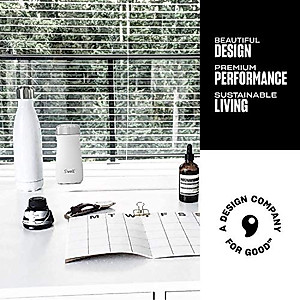 S'well Stainless Steel Traveler-Triple-Layered Vacuum-Insulated Containers Keeps Drinks Cold for 21 Hours and Hot for 9-with No Condensation-BPA Free Water Bottle, 1 Count (Pack of 1), Moonstone