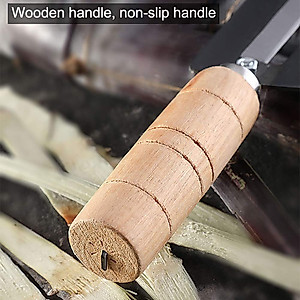 Sugar Cane Peeler Knife, Sugarcane Peeling Kinfe Stainless Steel Paring Potato peelers Peeler Carbon Steel Sugar Cane Peeling Cutter with Wooden Handle (As Shown)