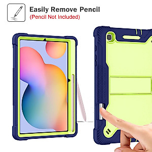 Vakarey for Samsung Galaxy Tab S6 Lite Case for Kids,for Samsung Tab S6 Lite Case 2022 10.4 Inch with S Pen Holder,Blue+Green