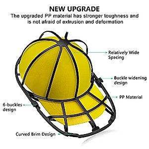 Coopache 4 Pack Hat Washer for Baseball Cap Washer Cage for Washing Machine,Ball Cap Washing Frame Hat Cleaning Holder Protector for Dishwasher