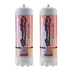 AMAZWHIP Original Flavor Whipped Cream Charger 2.2L,1364g Nitrous Oxide Tank-Classic Taste Never Goes Out Of Style (2 cylinders)