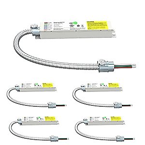 OSTEK 20W LED Light Emergency Backup Battery 150-200VDC, Rechargeable LED Emergency Driver for Dimmable 10-120W LED Lights with External Driver, Emergency Time 90 Min UL Listed.
