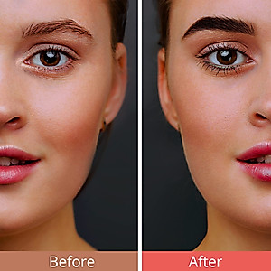 Eyebrow Stamp Stencil kit, Eyebrow Stamp for Perfect Brows, Brow Stamp Kit With 12 Classic Eyebrow Stencils, Eye Brow Stamping Kit, Long-Lasting Waterproof Smudge-Proof (Dark Brown)