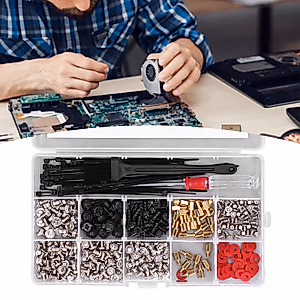 Shanrya ComputerScrewParts, 366 Pcs 10Types ComputerScrewSet for Installation