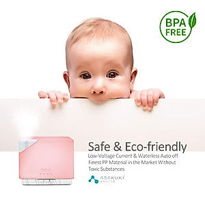 ASAKUKI 700ml Premium Essential Oil Diffuser, 5 in 1 Ultrasonic Aromatherapy Fragrant Oil Vaporizer Humidifier, Timer and Auto-Off Safety Switch, 7 LED Light Colors