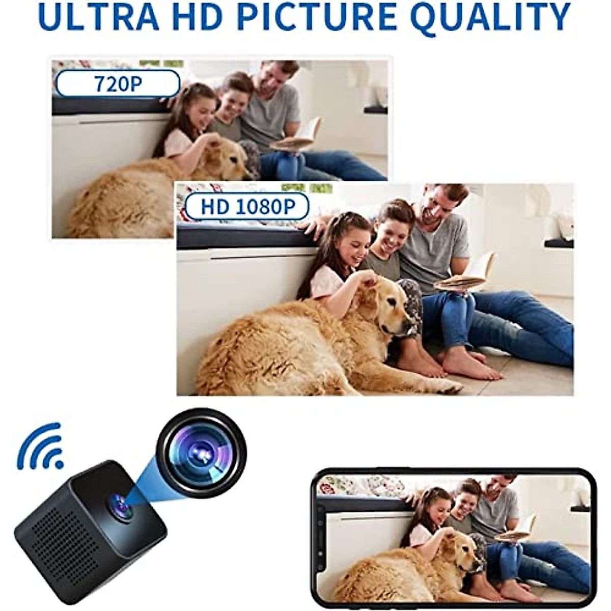 Webookers WB Hidden Camera - Spy Camera - Nanny Cam - Small Cameras for Spying - Indoor and Outdoor Camera with Night Vision - Surveillance Camera Full HD