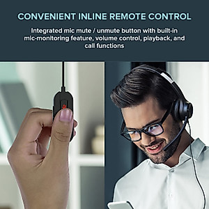 Creative Chat USB On-Ear Headset with Swivel-to-Mute Noise-Cancelling Boom Mic, Mic-Monitoring, SmartComms Kit, Playback and Calls Control for PC, Mac, Consoles