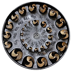 Drill America 29 Piece Cobalt Stepped Point Drill Bit Set in Round Case w/Gold Oxide Finish for Drilling Acrylic, Steel, Hard Metals, Sizes 1/16" to 1/2" x 64ths, GSC Series ZMGSC29J-PC