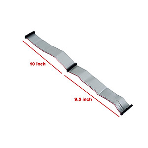 IAENCLOSURES.COM CAB-FDDS19-3H-2PK 20 inch Universal 34 pin Floppy Drive Ribbon Cable for 3.5 inch Floppy Disk Drive. (3) 34 Pin 2.54mm Pitch IDC Female Connectors. (2 Pack Version)