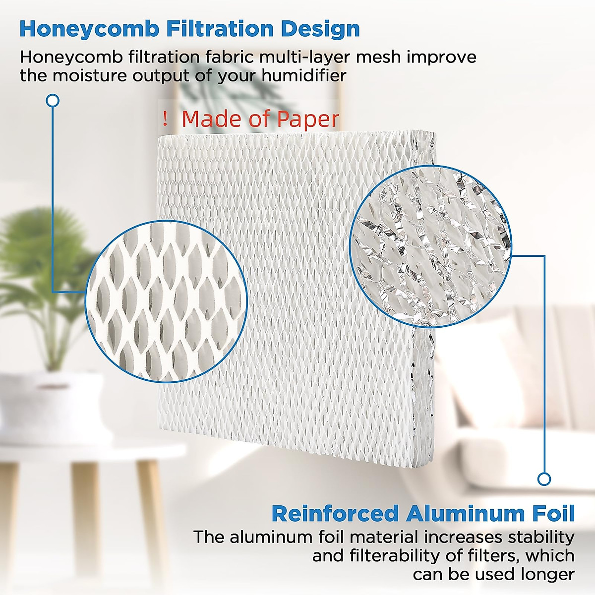 Freeboy 10 Humidifier Filter Replacement for Aprilaire 10 Water Panel, Models 110, 220, 500, 500A, 500M, 550, 550A, 558 Humidifier Replacement Filter HC22P Humidifier Wick- Paper