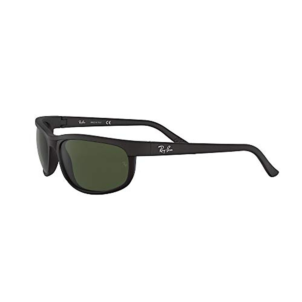 Ray-Ban Unisex Rectangular Sunglasses Black Frame Green Lens