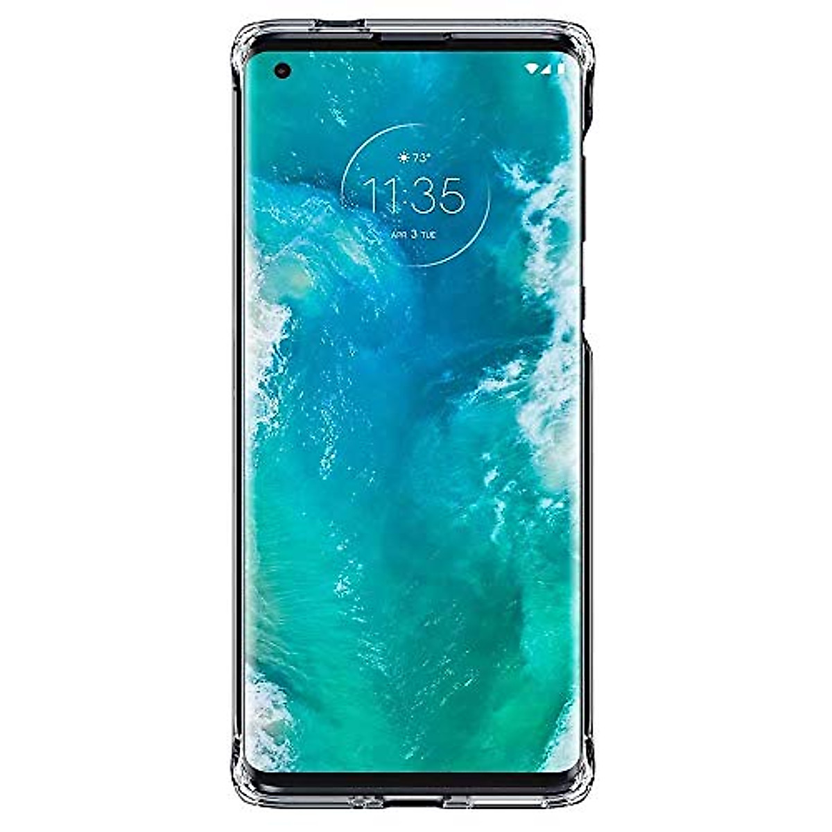 UPONEW Phone Case Cover for Motorola Edge Plus - Transparent Shockproof Silicone Soft TPU Protective Clear Phone Case Holder for Motorola Moto Edge Plus