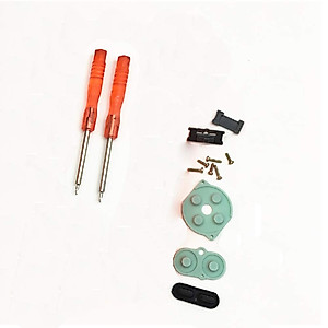 Full Housing Shell Housing Case Cover Skin Replacement Button for Nintendo Gameboy Color GBC Controller (Rose Red)