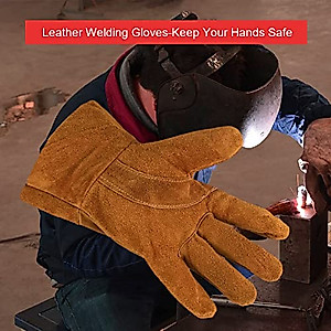 Melgweldr Welding Goggles Auto Darkening,Solar Auto Darkening Welding Glasses Over Glasses Welders Safety Protection PC Glasses with Welding Protective Gloves