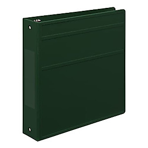 Carstens 2-Inch Heavy Duty 3-Ring Binder - Side Opening, Forest Green, Durable Plastic, Precision No-Gap Rings, Waterproof Covers, No Pockets, Holds 300 Letter Sheets, BPA-Free, Made in USA (5820-3R)