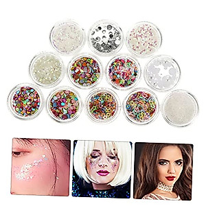 Vaguelly 1 Set Eye Makeup Sequins Nail Sequins Glitter Nail Sequins Flakes Nail Polish Applique Multipurpose Sequins Eye Makeup Sticker Glitter Sequins Flash Eye Makeup Stickers