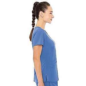 Med Couture Energy Women's Racerback Shirttail Scrub Top Ceil XS