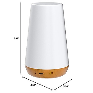 THAUSDAS Touch Lamp, Portable Dimmable Table Bedside Lamps for Bedroom with Quick USB Charging Port, 5 Level Warm White Light & 13 Color Changing RGB Night Light for Office/Hallways/Living Room